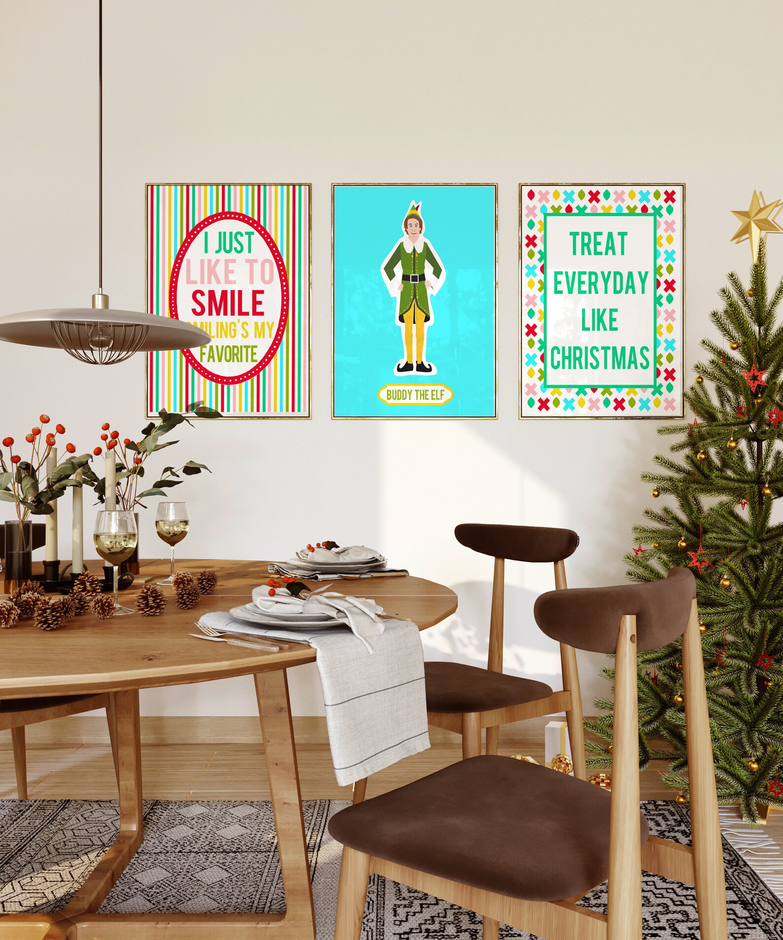 5x7 Set of 16 Elf Christmas Digital Art Printables - Etsy