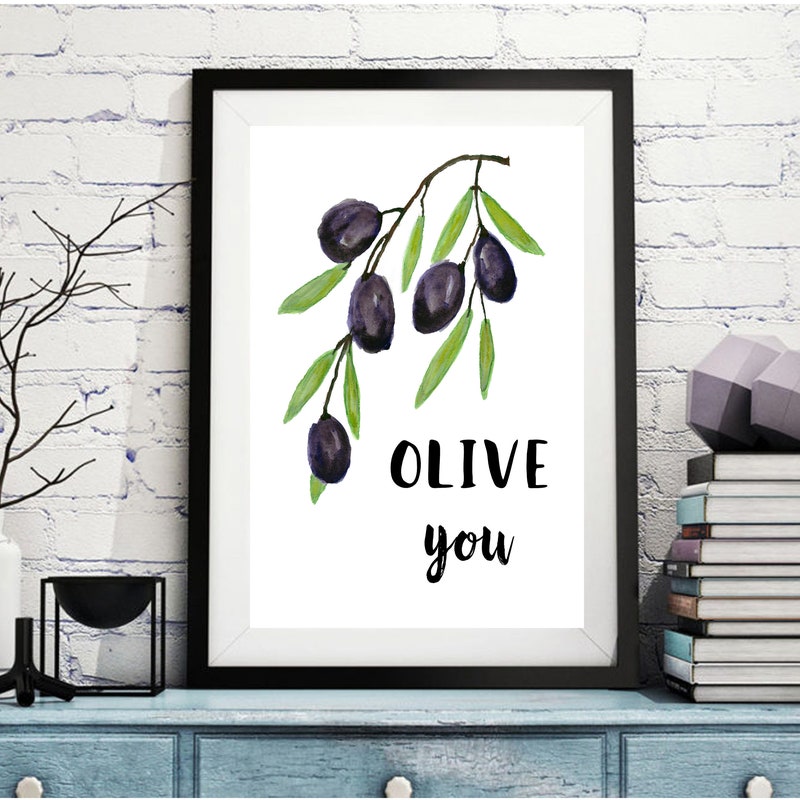 Olive You Sign - Etsy