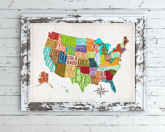 USA Map Digital Download Various Sizes - Etsy