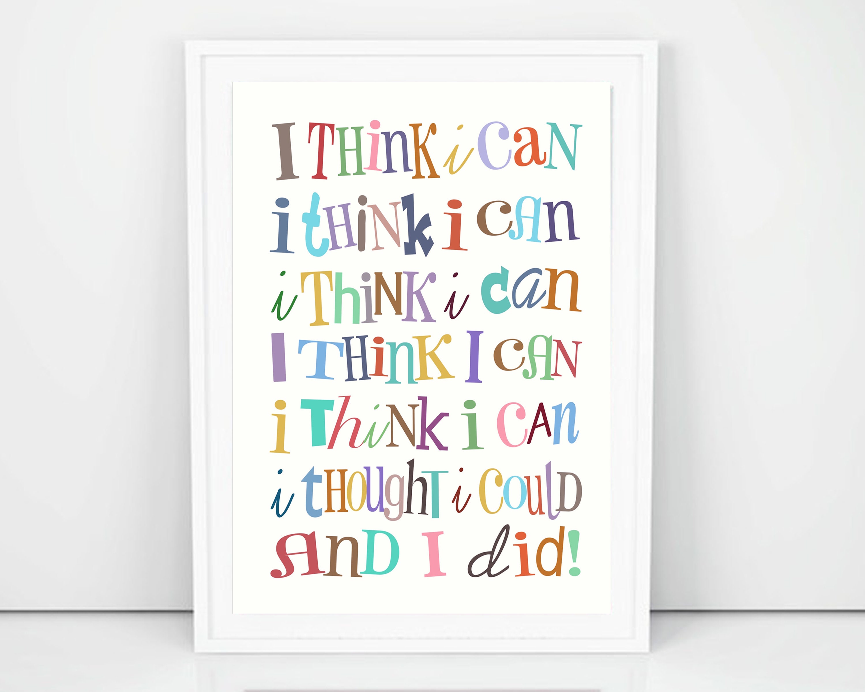8x10 11x14 and 16x20 Cute i Think I Can & I Did - Etsy Canada