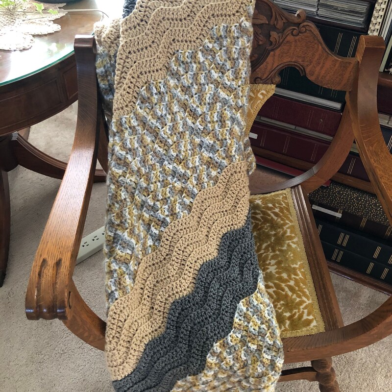Blue Ripple Afghan - Etsy