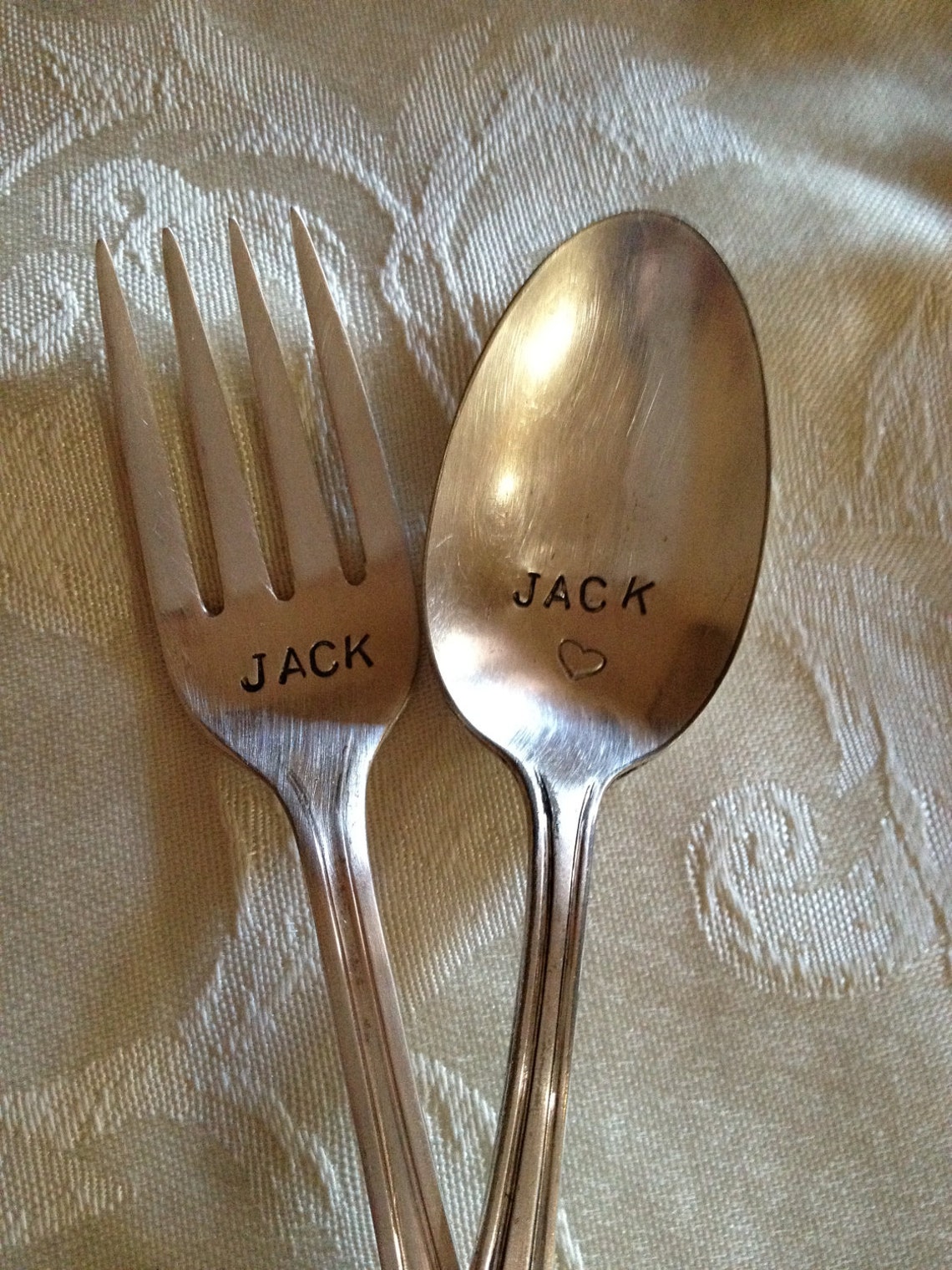 Vintage Childs Fork and Spoon Set Personalized - Etsy