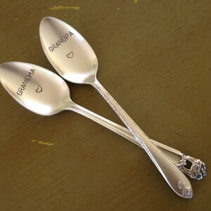 Grandma Spoon Recycled Silverware Vintage Hand Stamped Spoon - Etsy