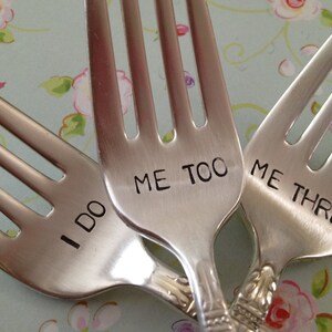 I Do, Me Too, Me Three Vintage Wedding Forks - Etsy