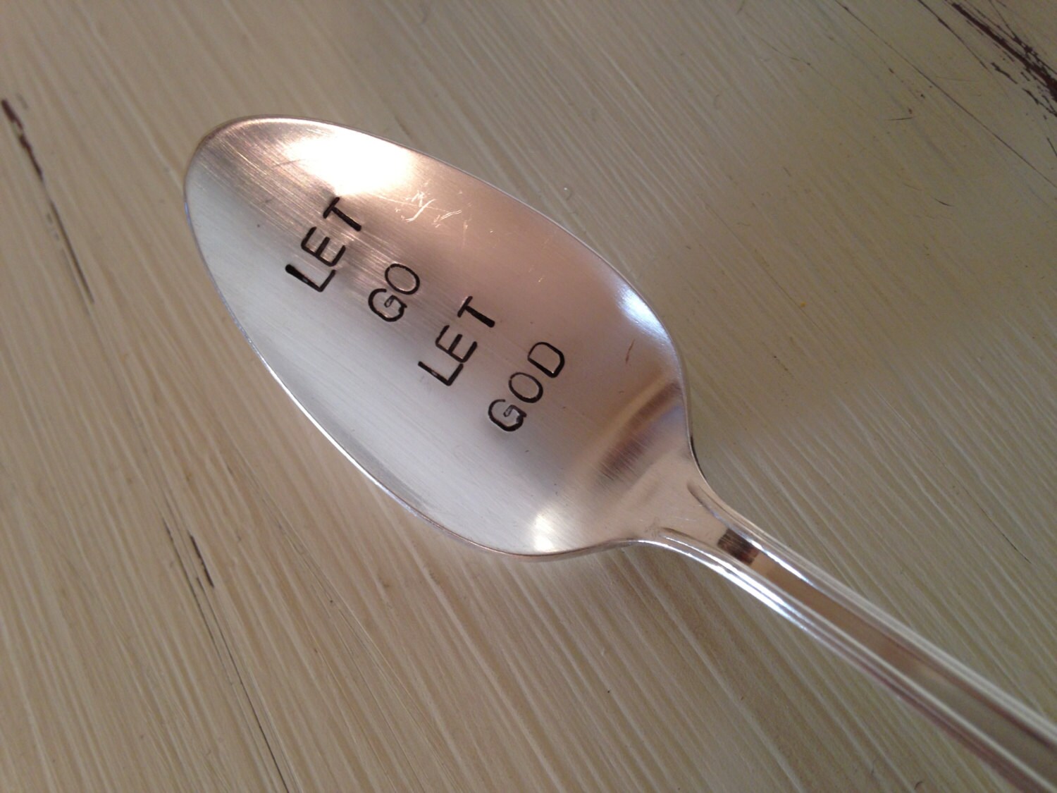 Let Go Let God Beautiful Recycled Vintage Silverware Hand - Etsy