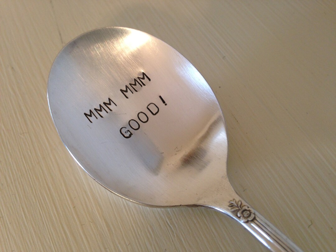 MMMM MMMM Good Vintage Silverware Hand Stamped Soup Spoon - Etsy