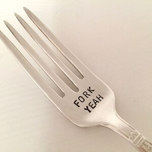 Fork Yeah! Silverware Hand Stamped Fork - Etsy