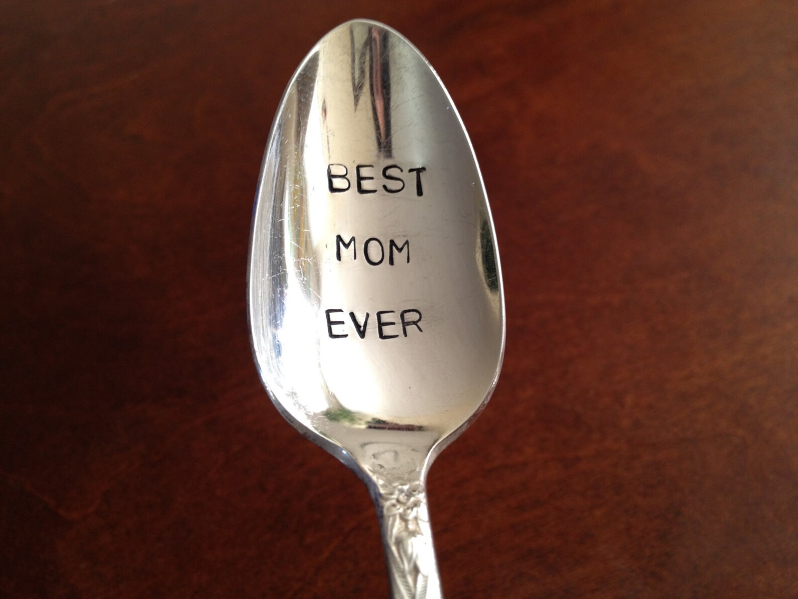 Best Mom Ever Vintage Silverware Hand Stamped Spoon | Etsy