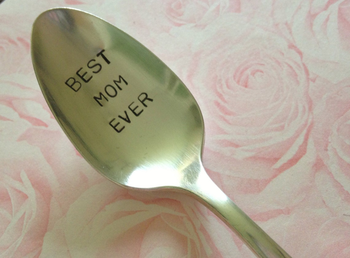 Best Mom Ever Vintage Silverware Hand Stamped Spoon - Etsy