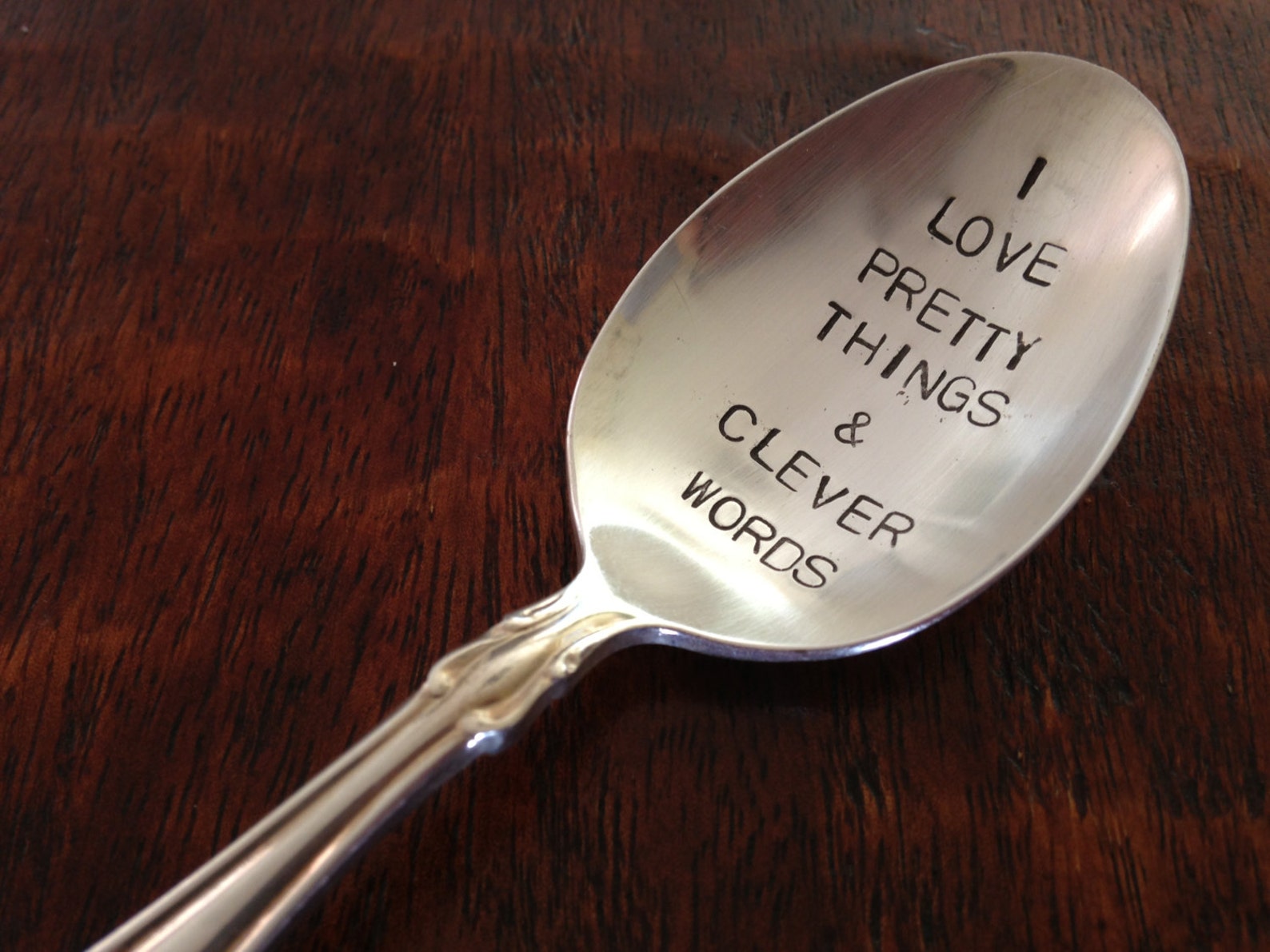 I Love Pretty Things and Clever Words Recycled Silverware Hand - Etsy