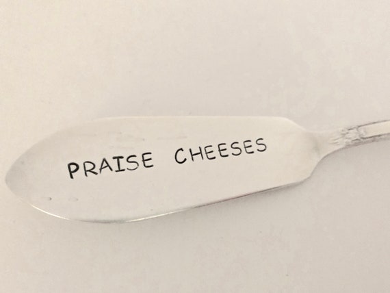Praise Cheeses Recycled Silverware Hand Stamped Cheese - Etsy