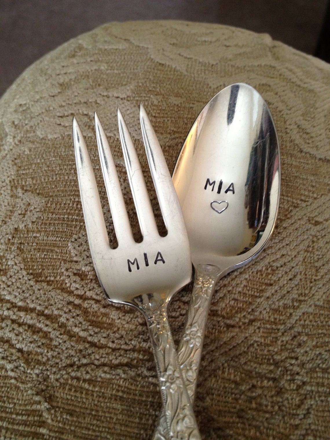 Vintage Childs Fork and Spoon Set Personalized - Etsy