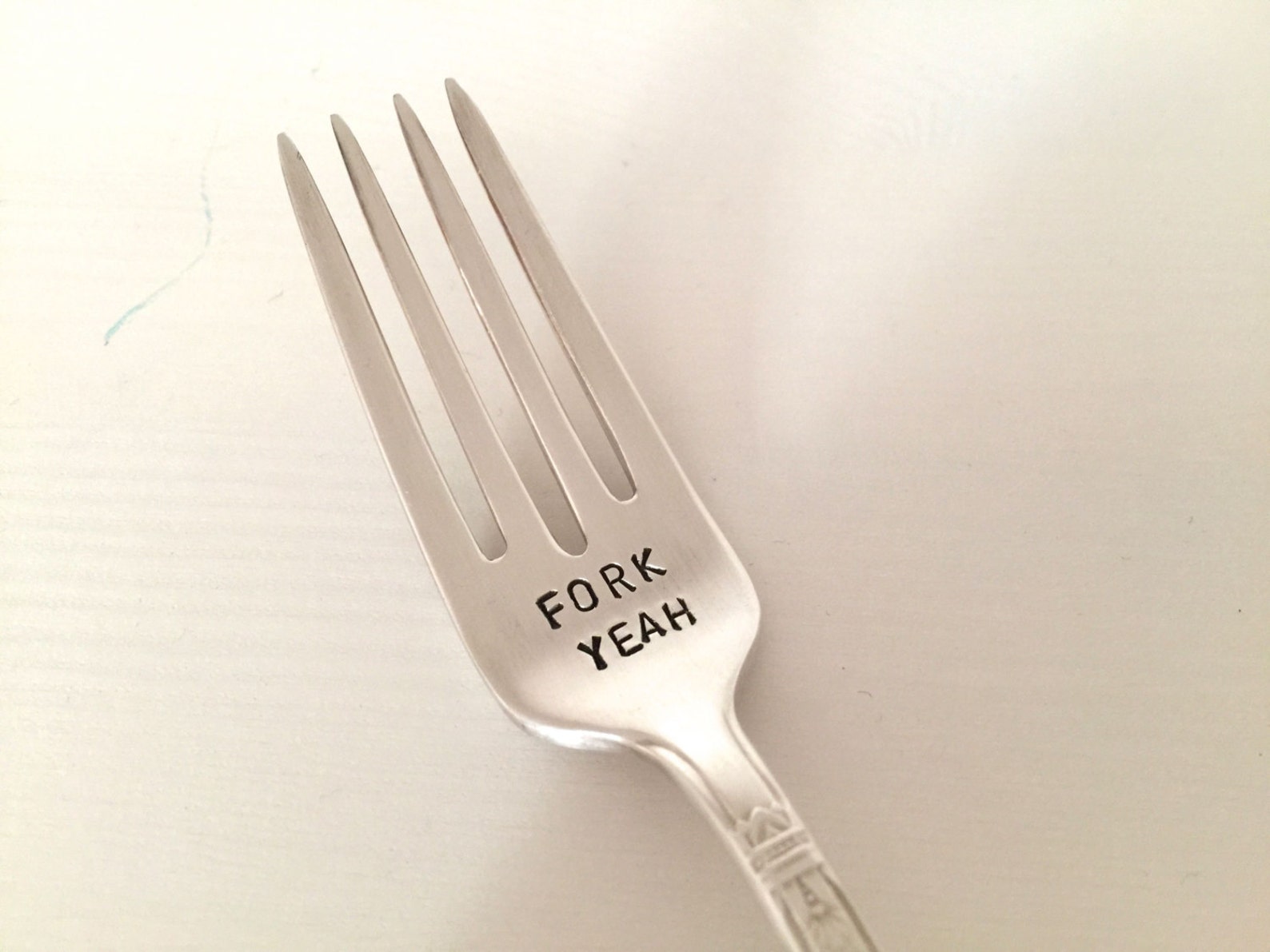 Fork Yeah! Silverware Hand Stamped Fork - Etsy