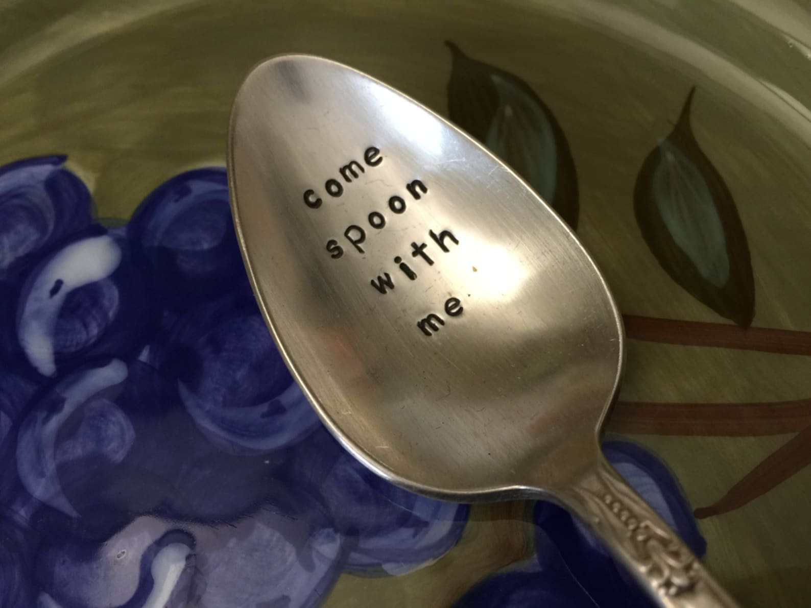 Come Spoon With Me Vintage Silverware Hand Stamped Spoon - Etsy