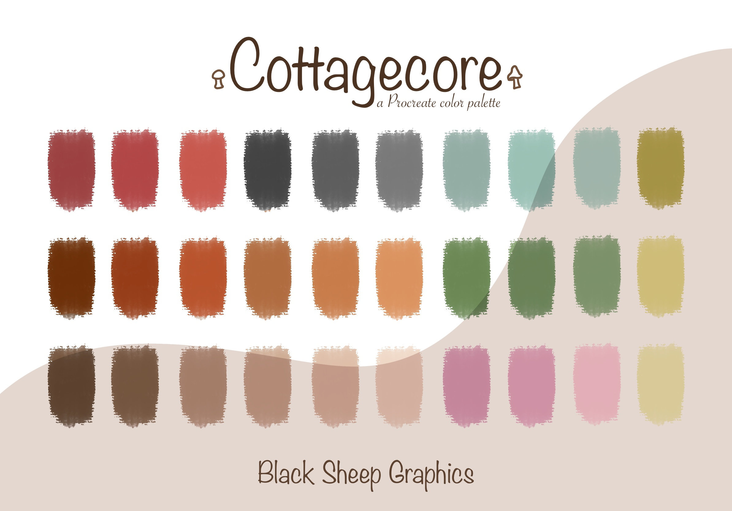 Cottagecore Procreate Color Palette - Etsy
