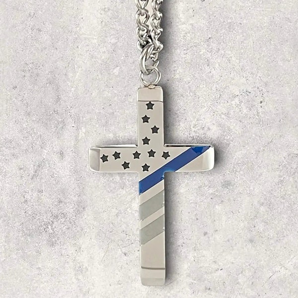 Thin Blue Line Necklace - Etsy