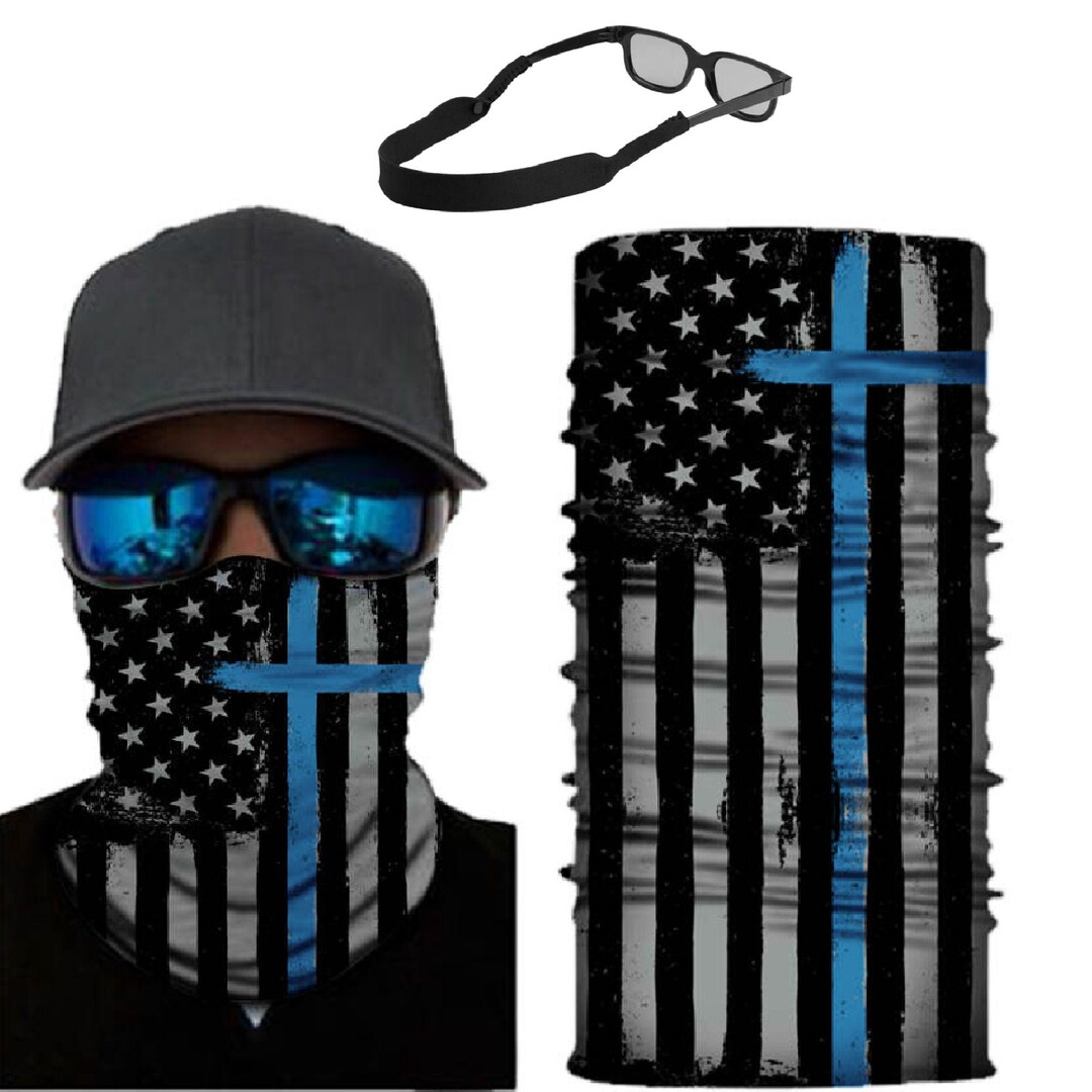 Thin Blue Line Christian Neck Gaiter With Free Neoprene - Etsy