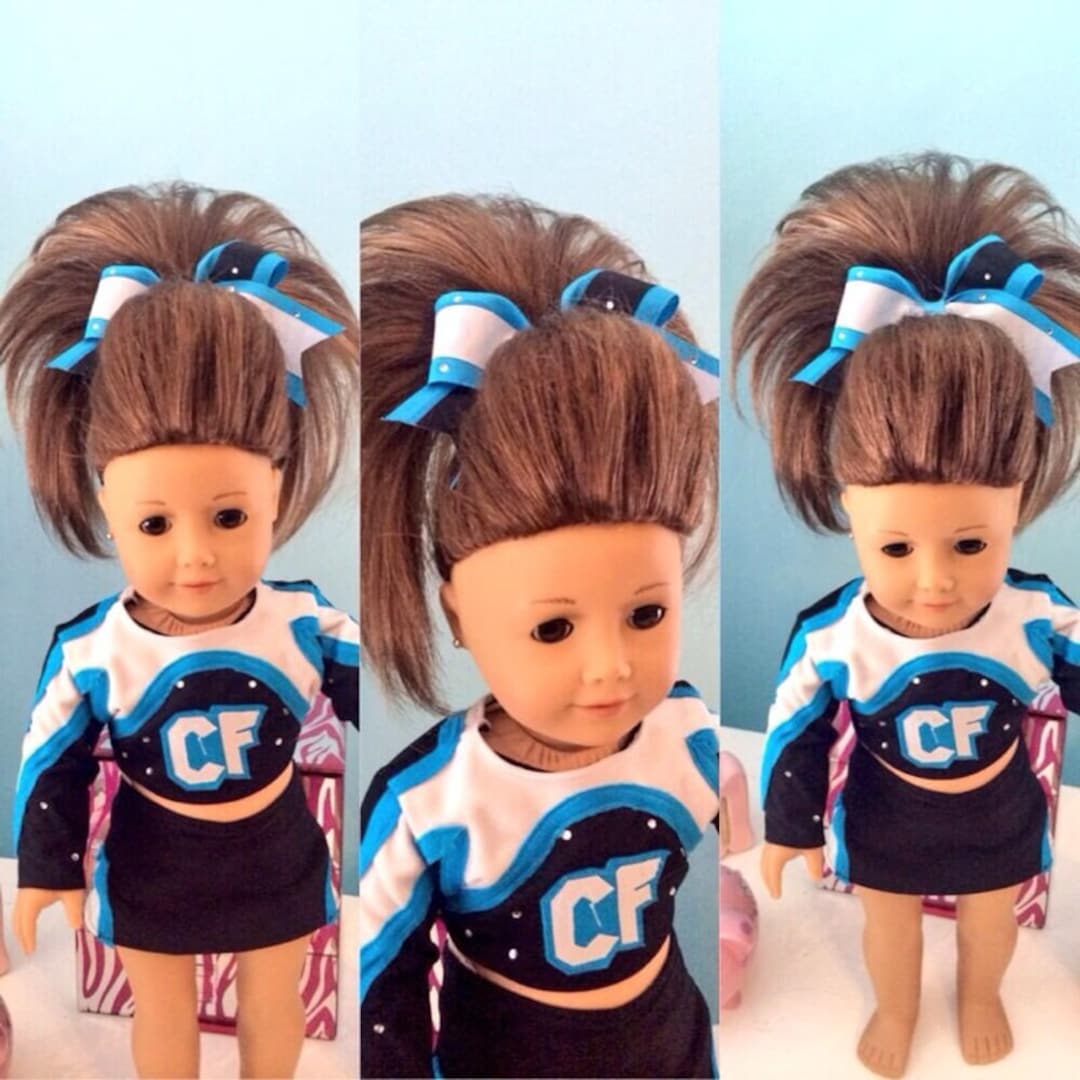 Cheer Force New Orleans Doll Cheer Uniform, MTM Hair Bow, Practice Wear ...
