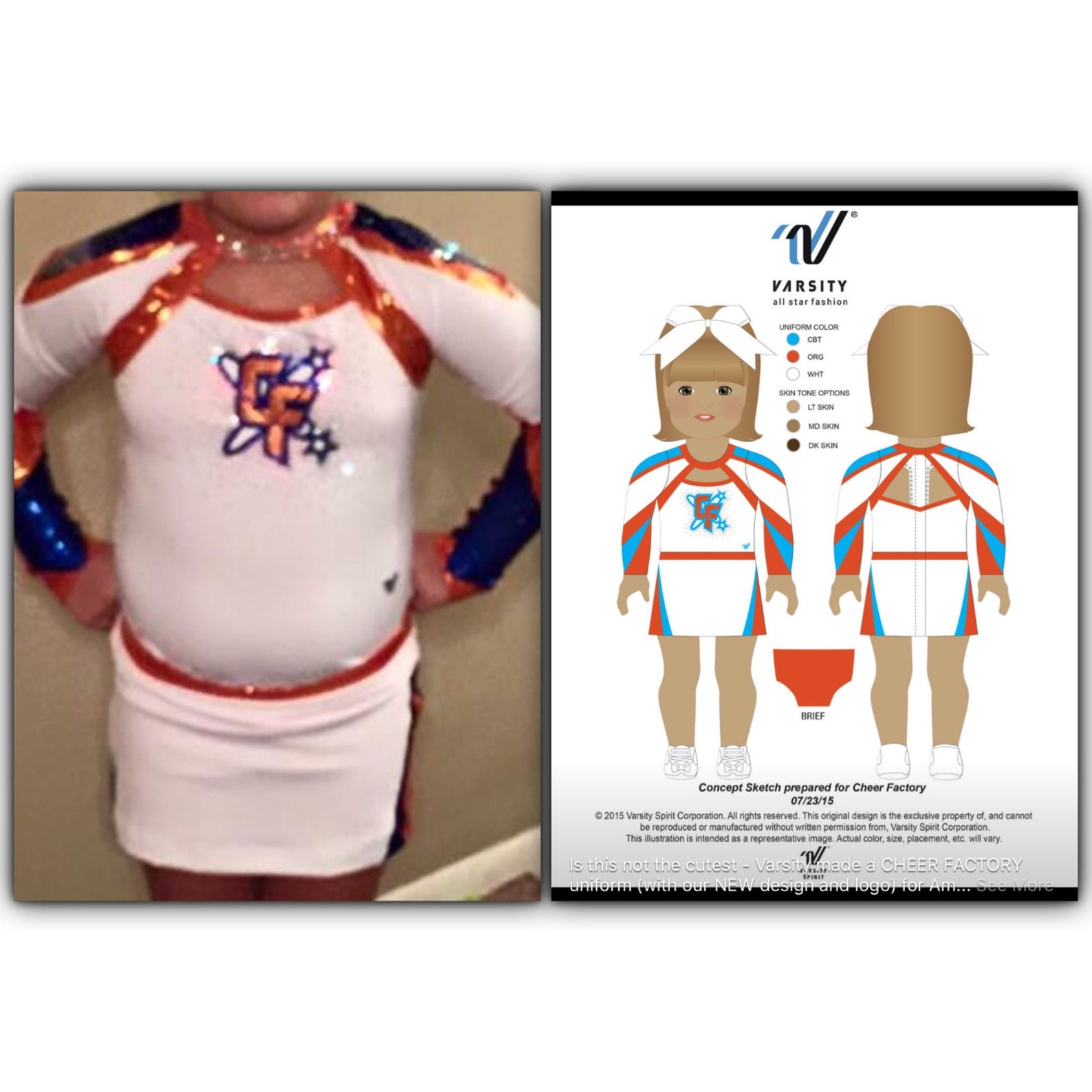 CF Replica Cheer Doll Uniform - Etsy
