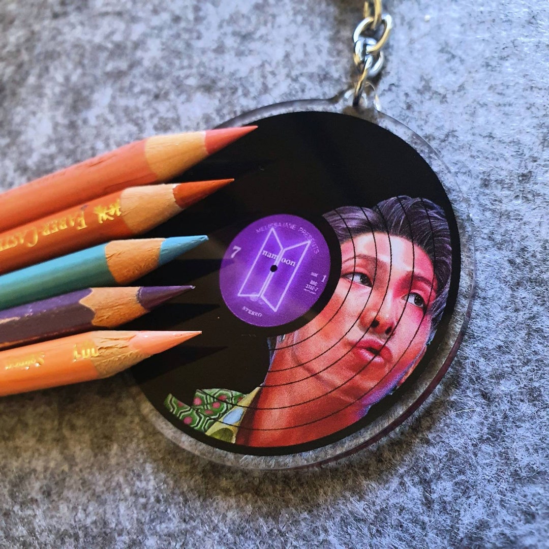 BTS Kim Namjoon, RM Record Portrait Keychain Bangtan Sonyeondan, BT21 ...