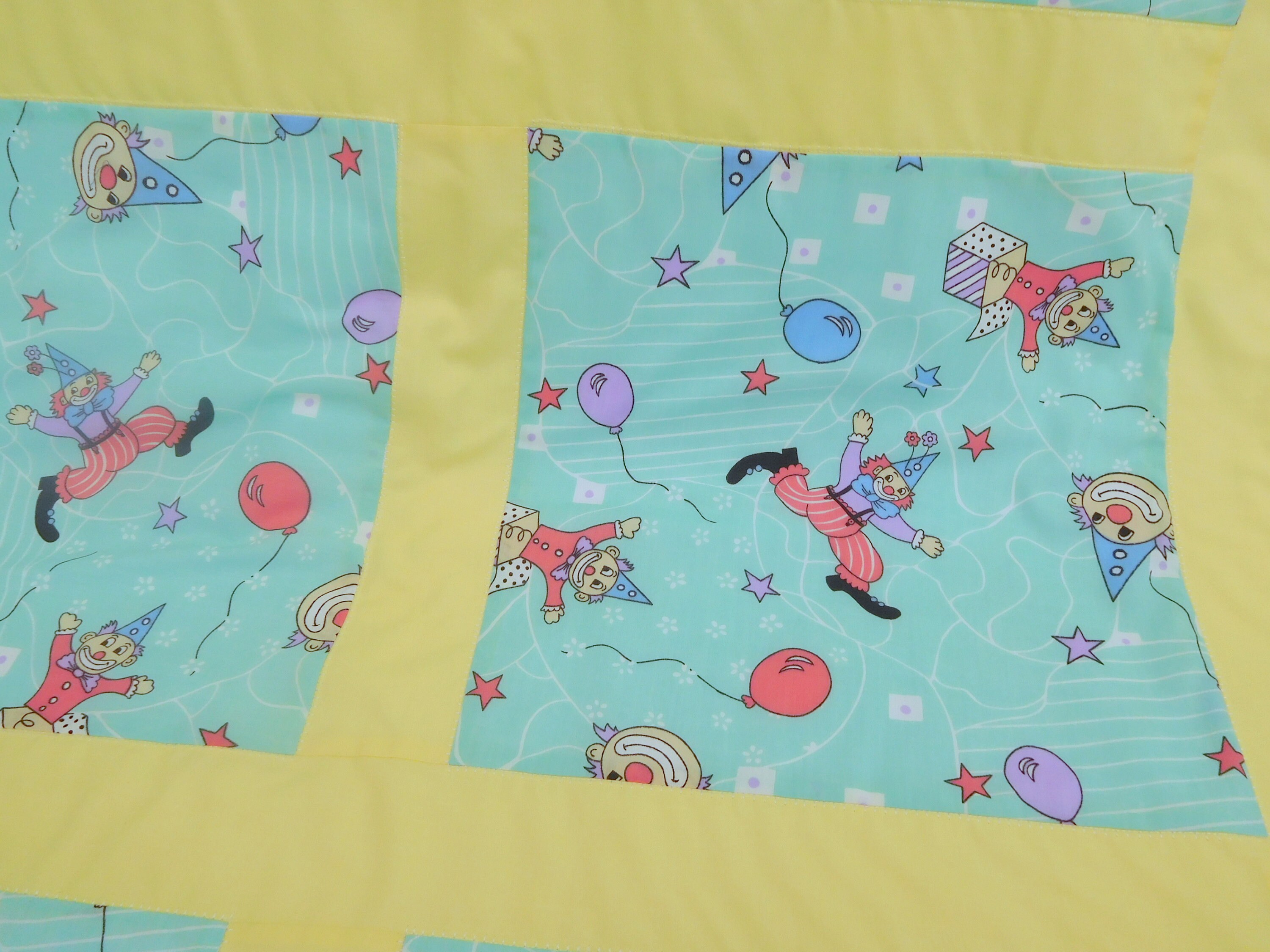 Baby Quilt, Cot Quilt, Clown Quilt, Play Mat Quilt, Handmade Baby Quilt ...