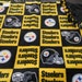 NFL Pittsburgh Steelers Block Squares Fleece Tie Blanket X LARGE - Etsy