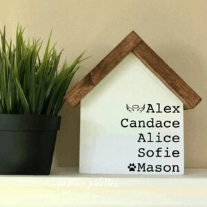 Custom Memorial Family Names List Sign | Sympathy Grief Gift | Loss of ...