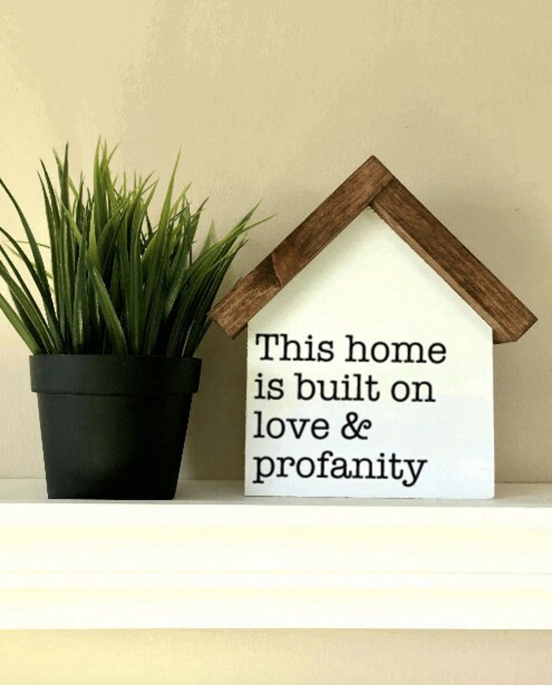 This Home is Built on Love & Profanity Funny Farmhouse Decor Curse Word ...