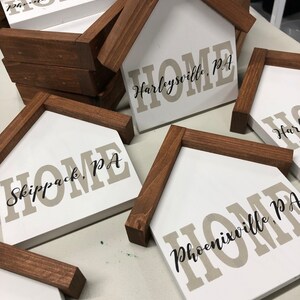 Custom City State Home Décor Sign | Hometown Long Distance Art ...