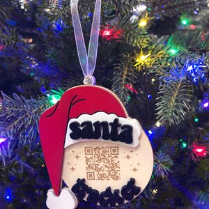 Santa Tracker Ornament W/ QR Code | Interactive Christmas Ornament for ...
