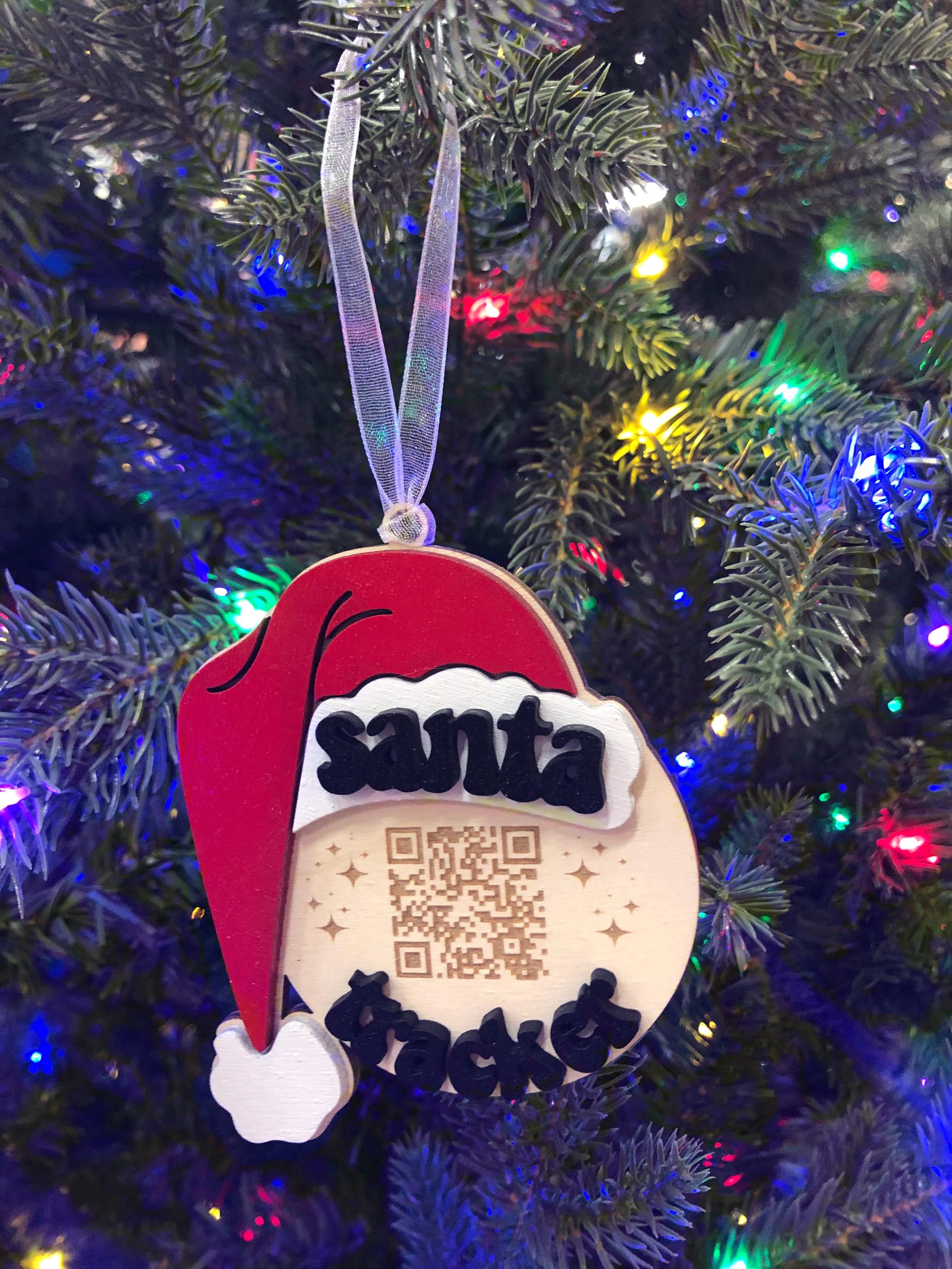 Santa Tracker Ornament W/ QR Code | Interactive Christmas Ornament for ...