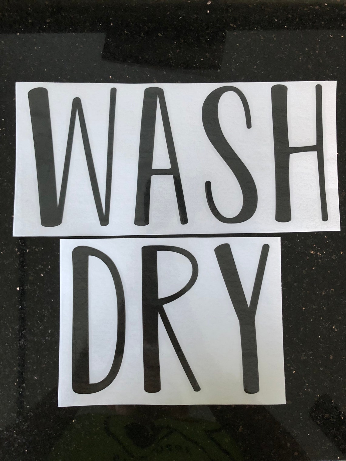 Washer and Dryer Vinyl Decal Set Wash and Dry Decal | Etsy