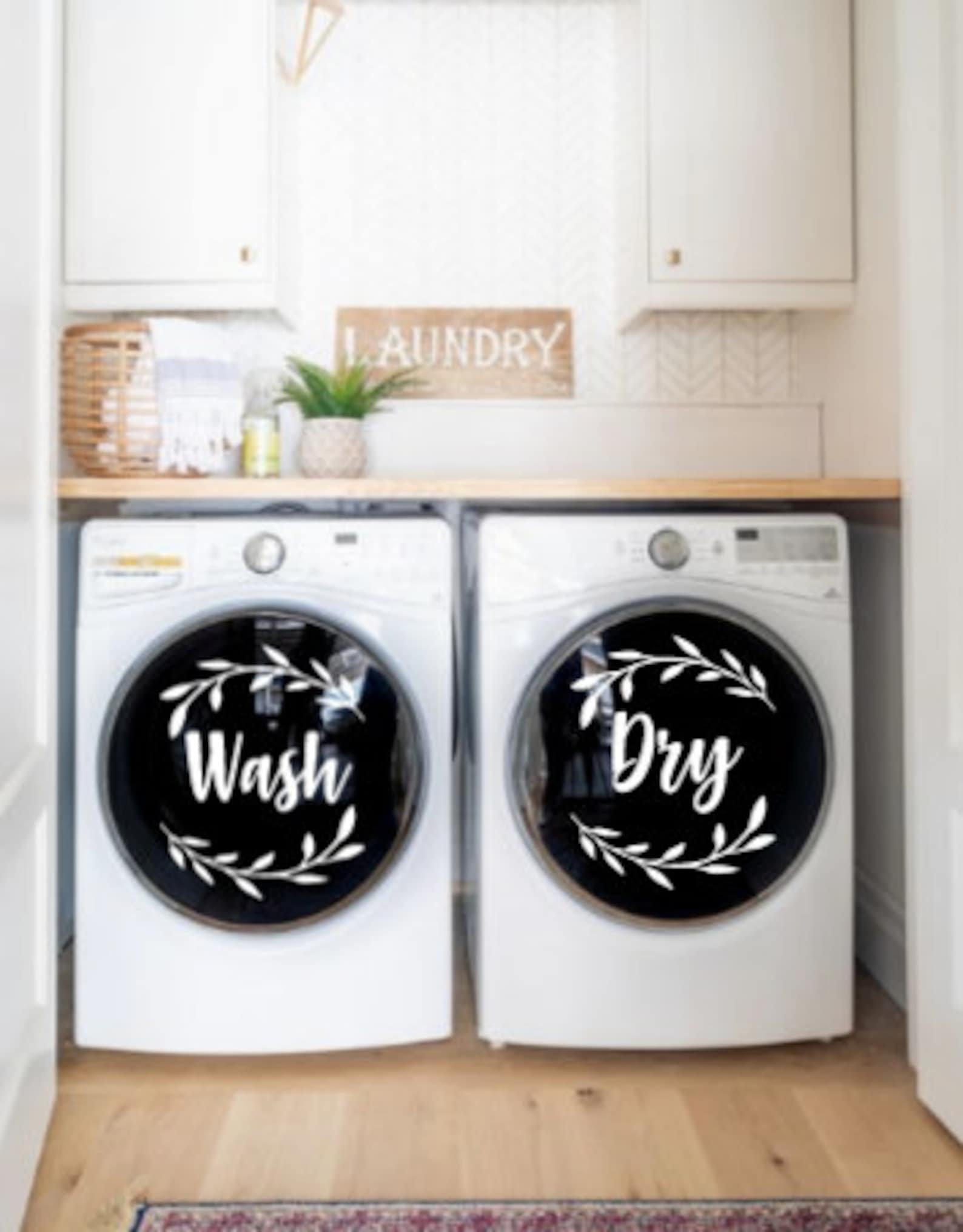 Wash and Dry Vinyl Decal Set: Laundry Room Decor - Etsy