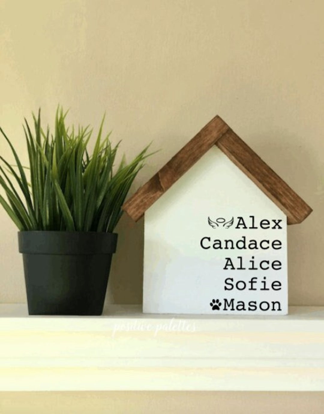 Custom Memorial Family Names List Sign | Sympathy Grief Gift | Loss of ...