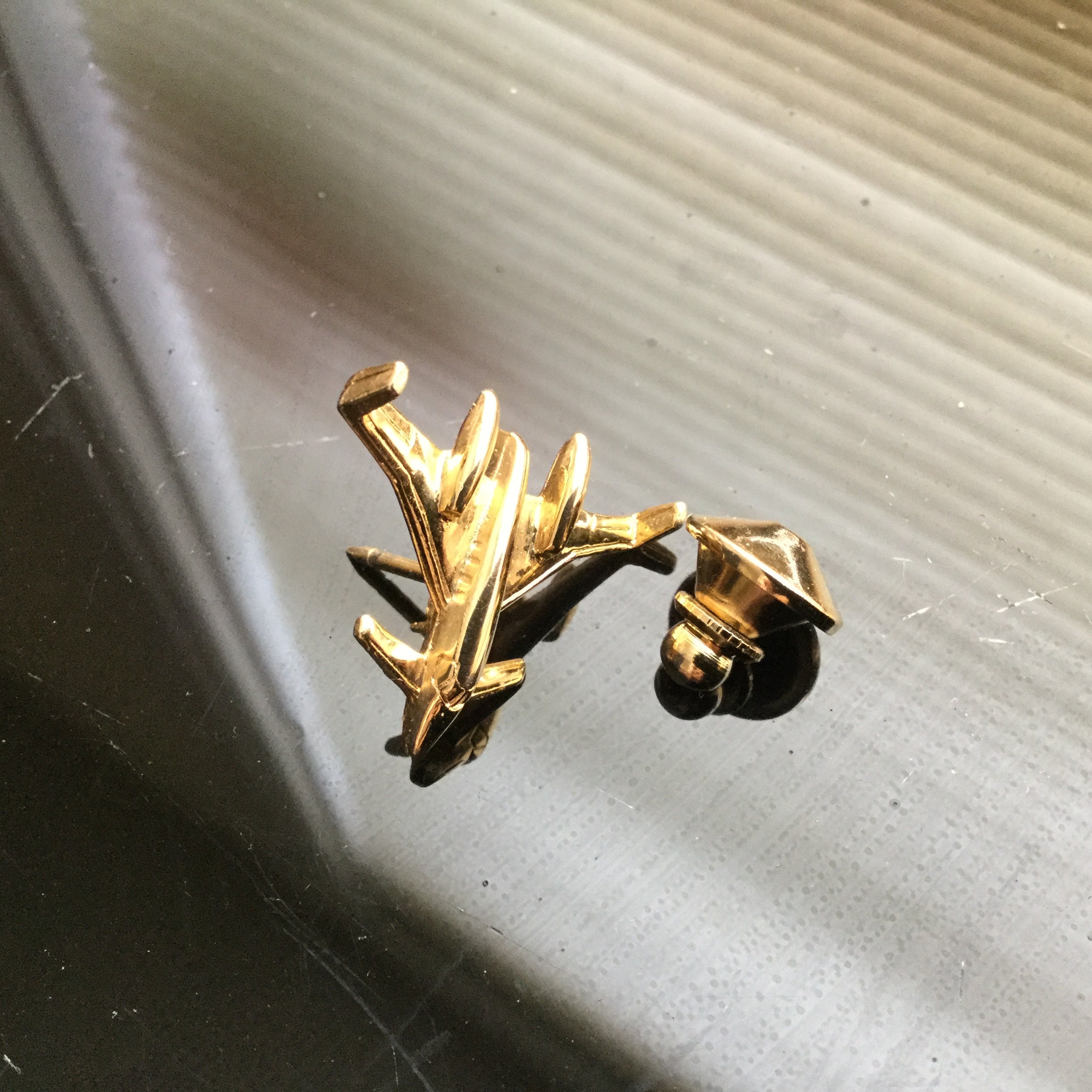 Fighter Jet Tie Tack Gold Experimental Aircraft Lapel Pin - Etsy