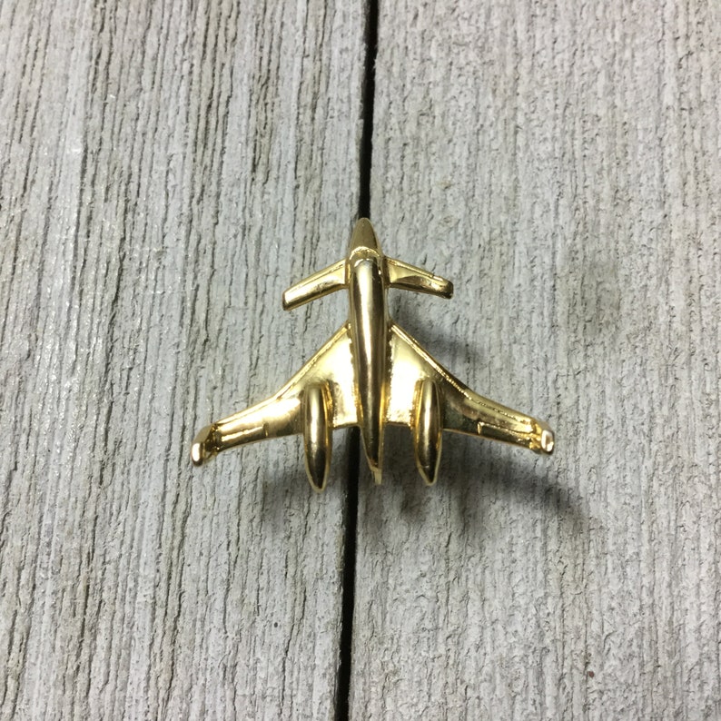 Fighter Jet Tie Tack Gold Experimental Aircraft Lapel Pin | Etsy