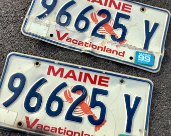 Maine Lobster License Plate - Etsy