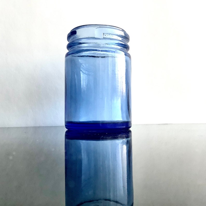 Sapphire Blue Glass Jar Belmont Labs Mazon Soap Jar Medicine | Etsy