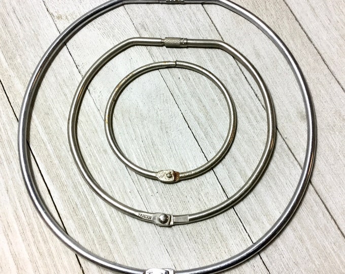 Big 7.5” Janitor Keyring, Vintage 5” Locksmith Jailer Key Ring Holder ...