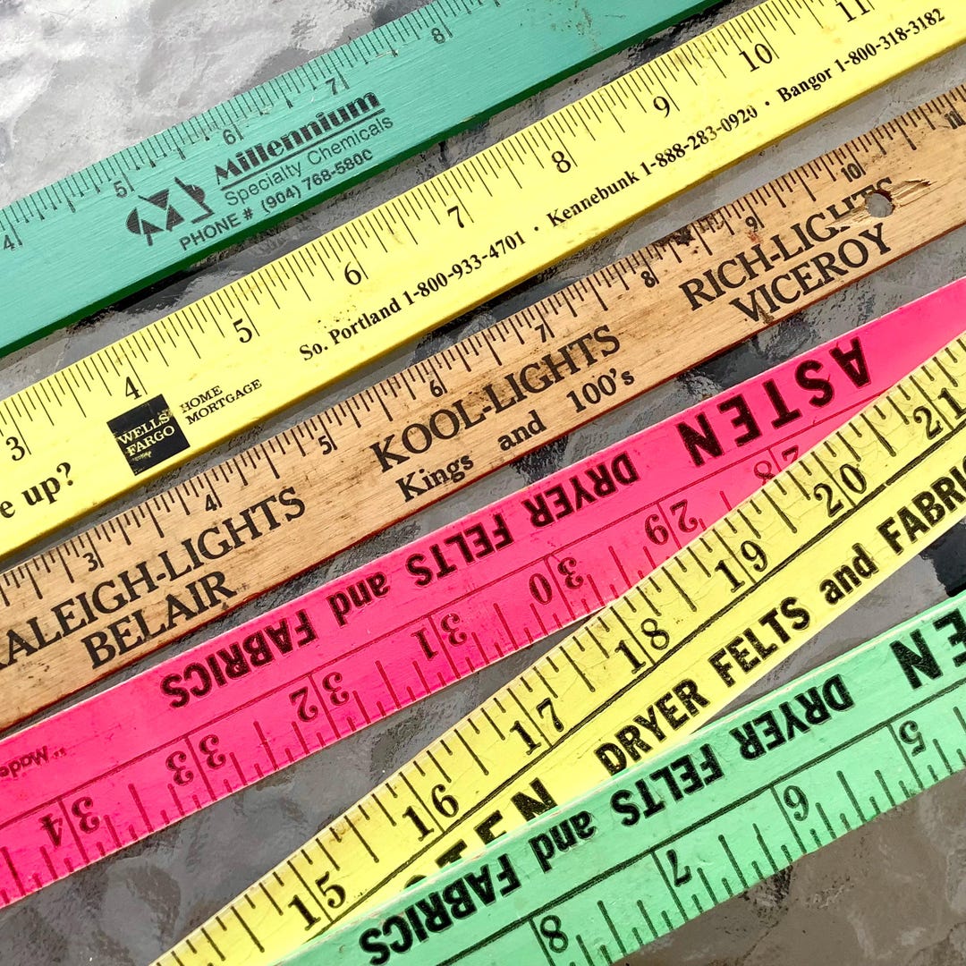 Vintage Folding Yardstick 3 Vintage Rulers Lot of Colorful Advertising ...