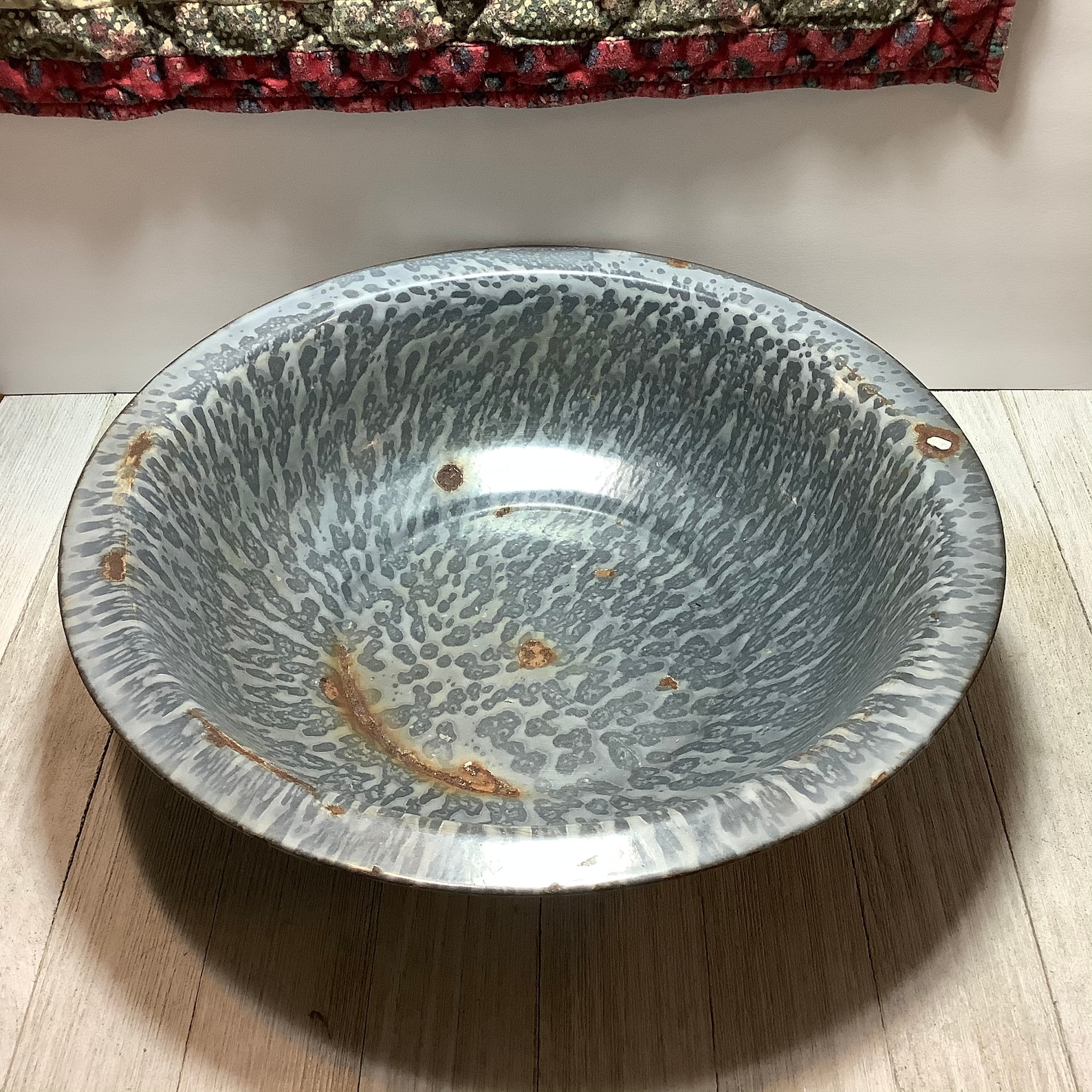 12 Gray Enamelware Basin Agateware Enamel Iron Wash Bowl AS | Etsy