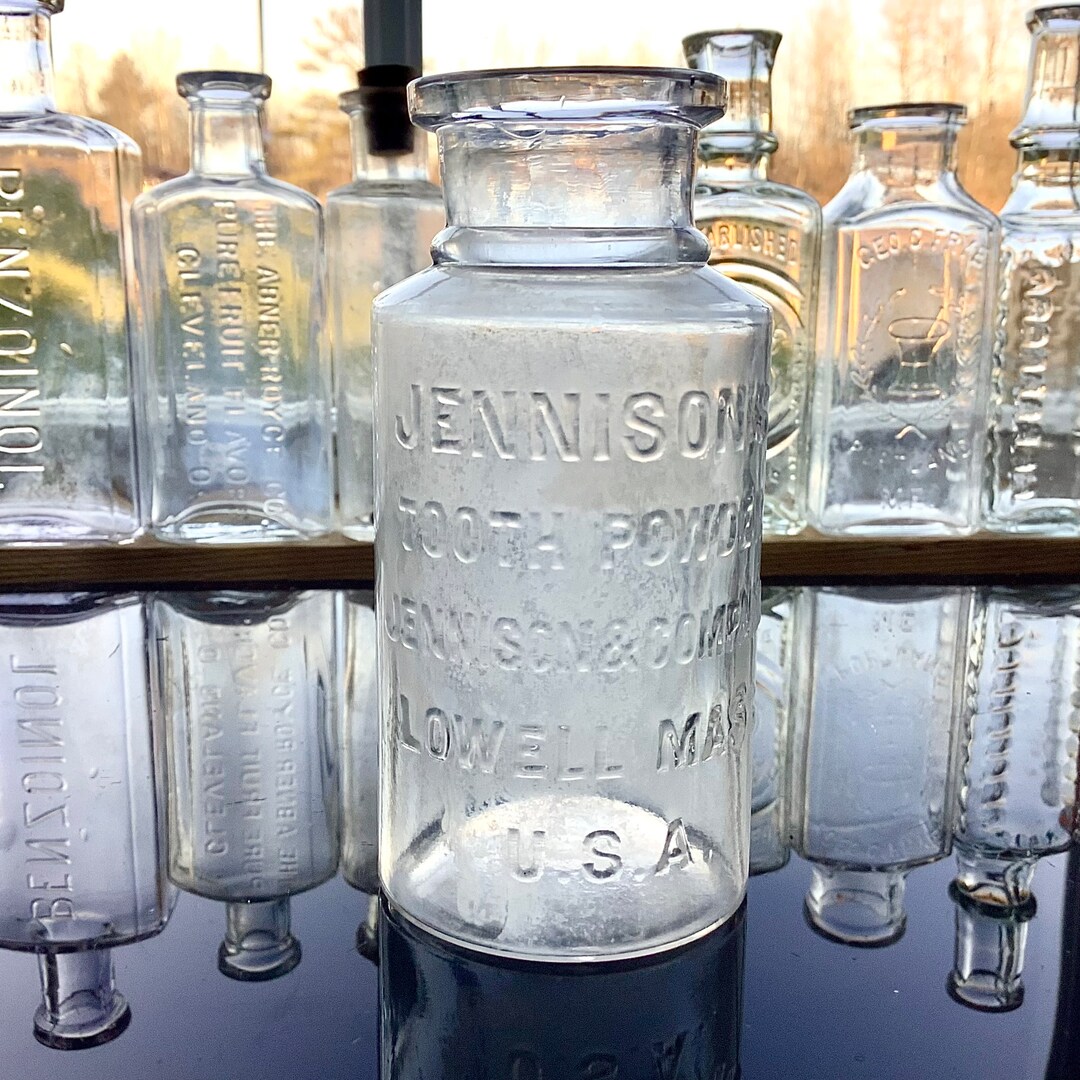 Jennison's Tooth Powder Bottle, Lowell MA Antique Dental Advertising - Etsy