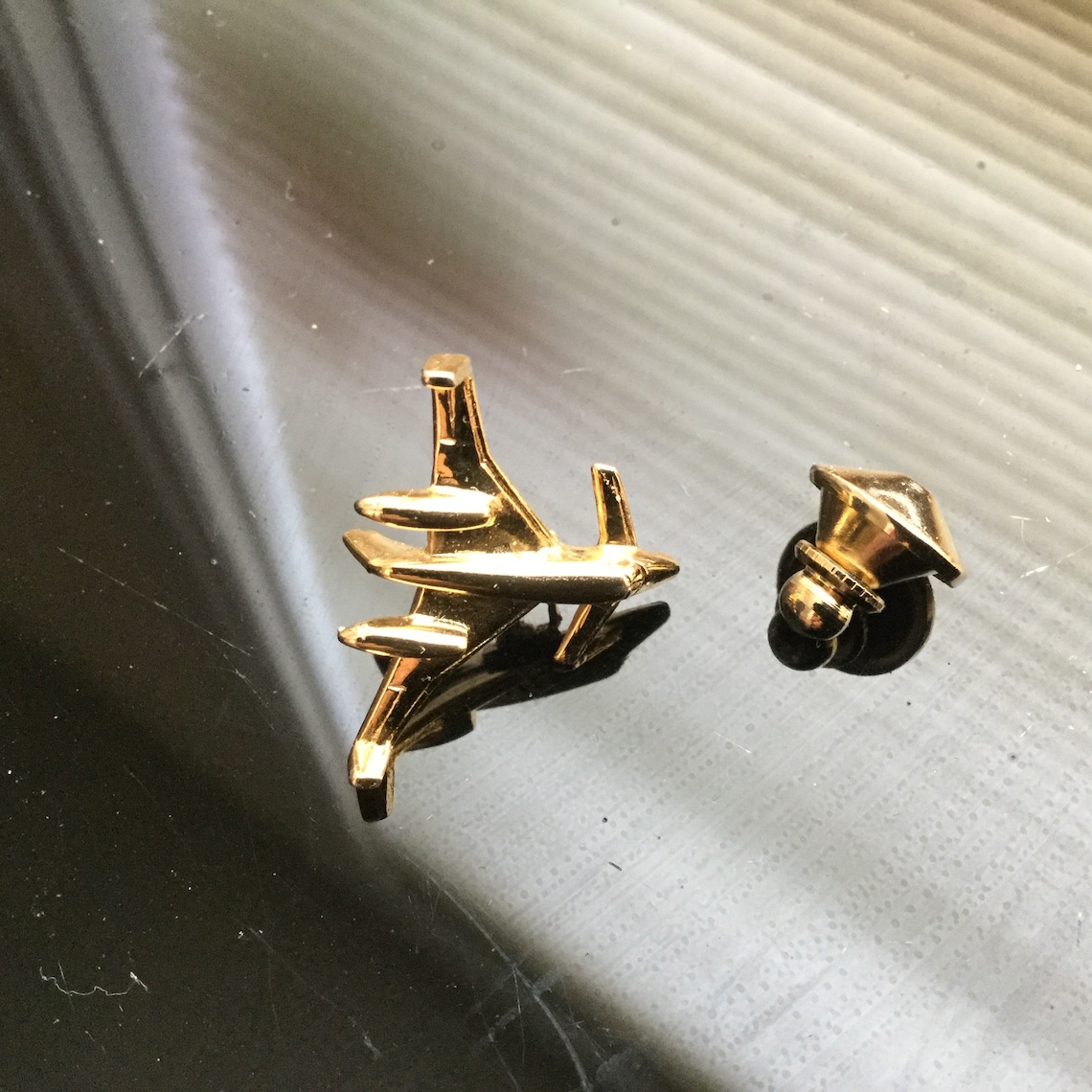 Fighter Jet Tie Tack Gold Experimental Aircraft Lapel Pin | Etsy
