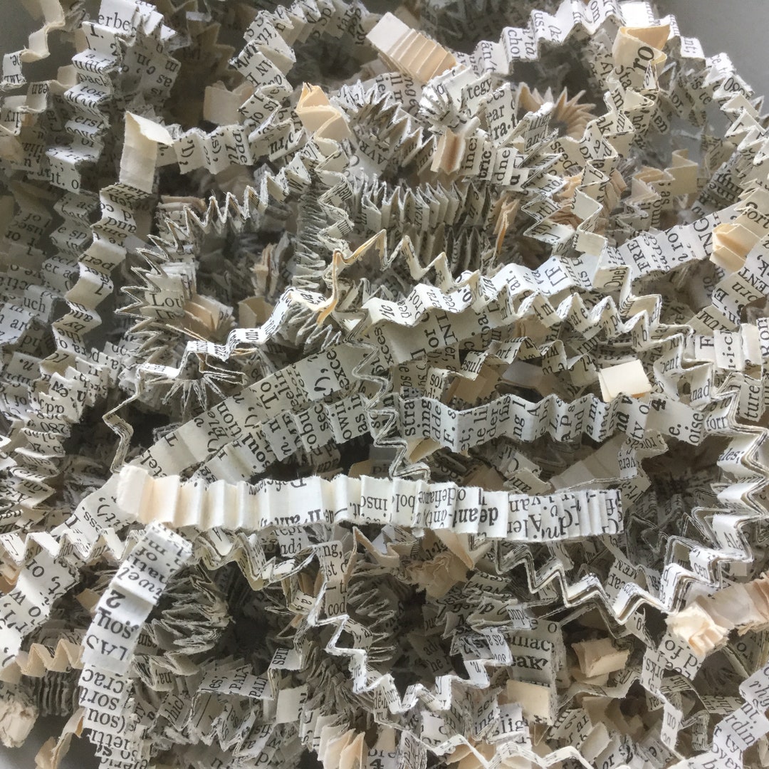 Dictionary Shreds: Vintage Book Paper Crinkle Bookish Recycle - Etsy