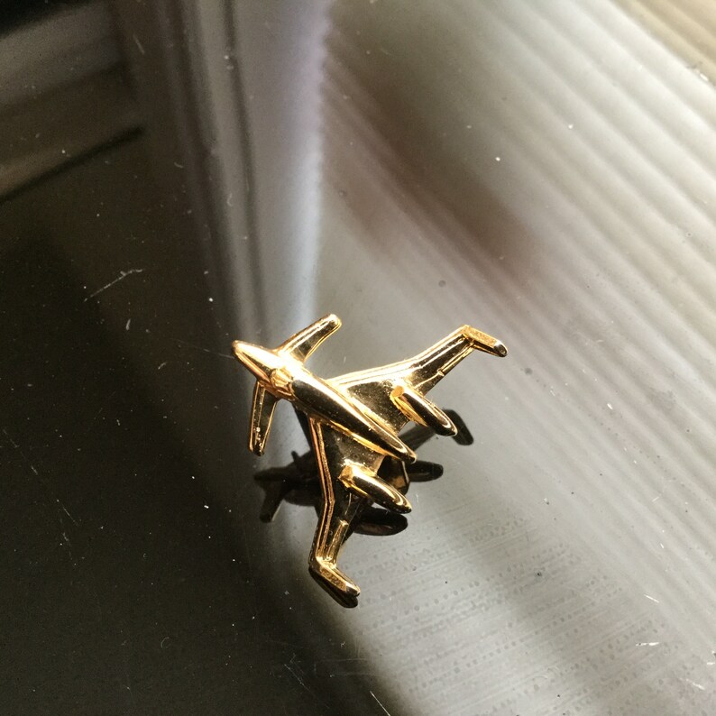 Fighter Jet Tie Tack Gold Experimental Aircraft Lapel Pin - Etsy