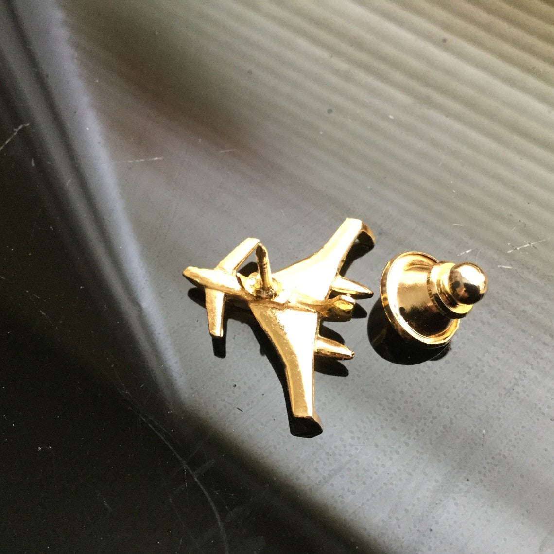 Fighter Jet Tie Tack Gold Experimental Aircraft Lapel Pin | Etsy