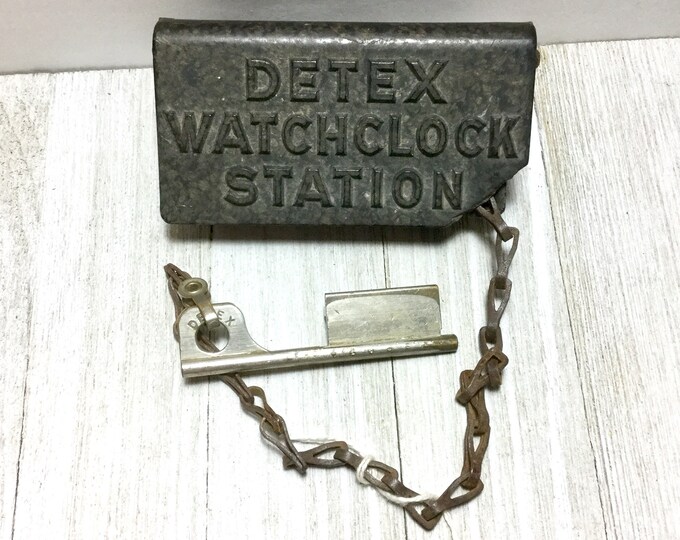 Detex Watchclock Wall Watchman Station, Vintage Industrial Advertising ...