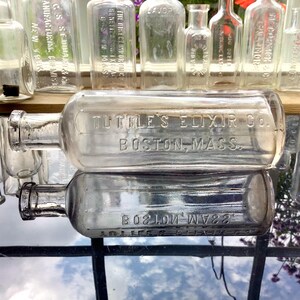 Antique Glass Veterinary Bottle, Big Tuttle's Elixir Pale Amethyst AS ...