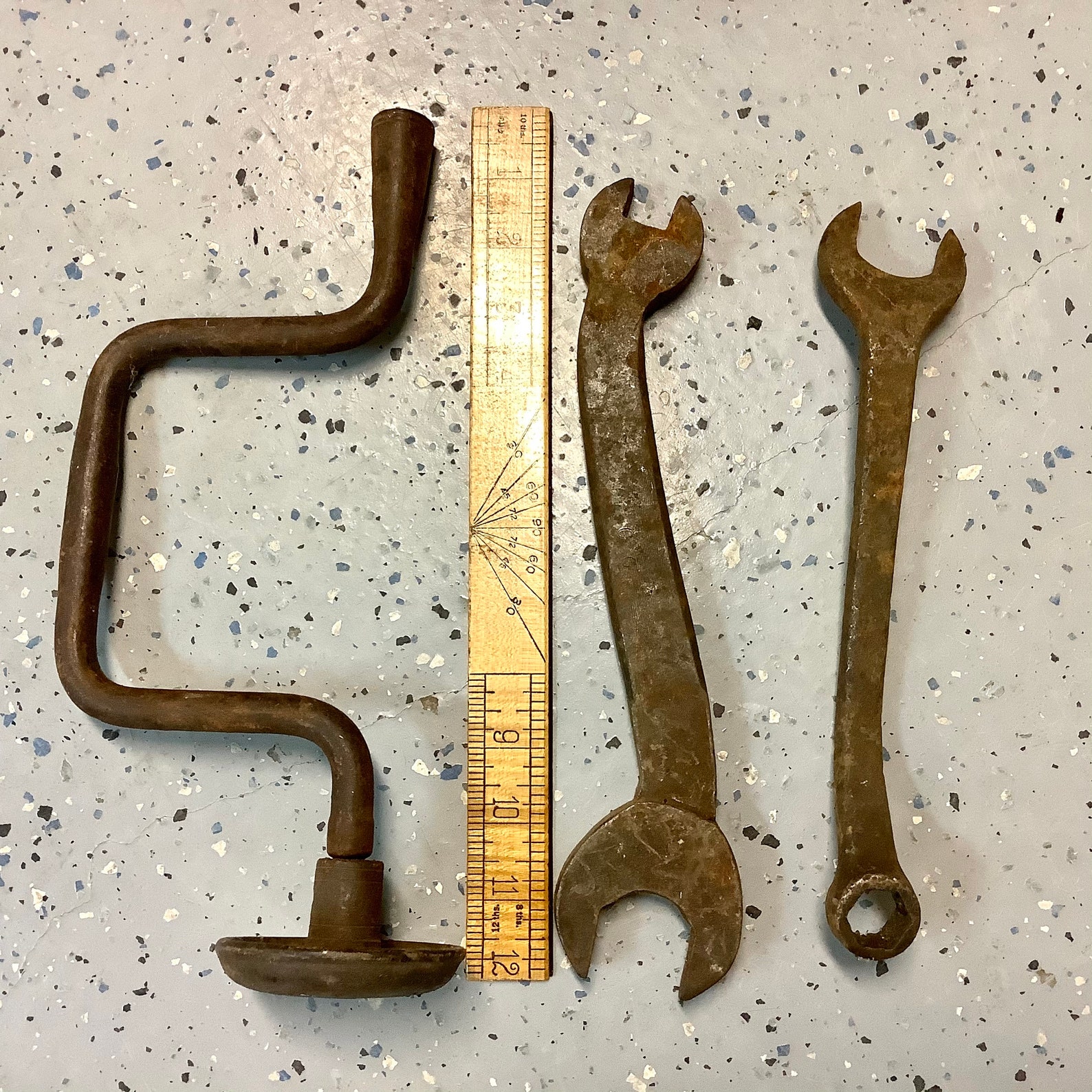 Lot of 3 Cast Iron Tools Rusty Tractor Wrenches Barn Shed - Etsy