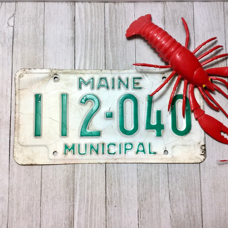 1985 Maine Municipal License Plate Government Police Vehicle - Etsy